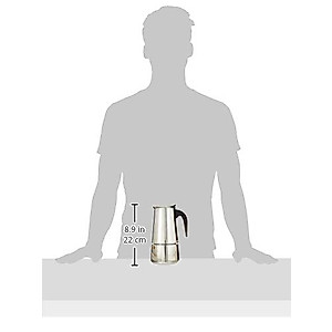 Mixpresso 9 Cup Coffee Maker Stovetop Espresso Coffee Maker, Moka Coffee Pot with Coffee Percolator Design, Stainless Steel Stovetop Espresso Maker, Italian Coffee Maker 450ml/15oz