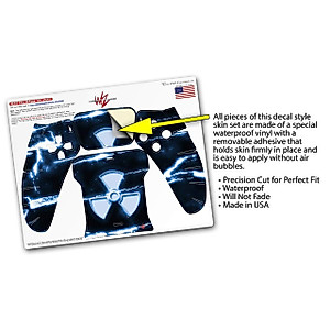 WraptorSkinz Skin Wrap compatible with Sony PS5 DualSense Controller Radioactive Blue (CONTROLLER NOT INCLUDED)