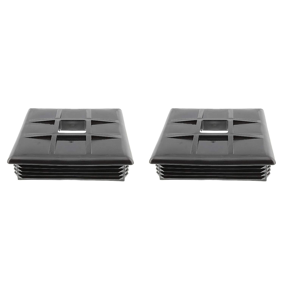 Dumble Replacement RV Bumper Cap, RV Sewer Cap, Travel Trailer Bumper End Caps, Square 4 Inch Camper Bumper Cap, 2-Pack