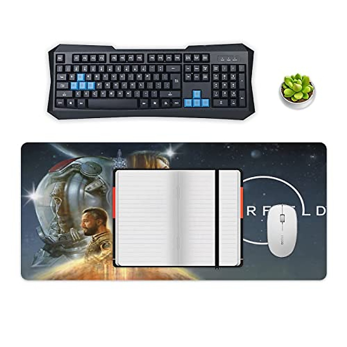 Extended Gaming Mouse pad, Large Gaming Mousepad, Cute Cartoon Desk Mat, Waterproof Anti-Dirty Skid Proof Lockrand Keyboard Mat, Computer Keyboard and Mice Combo Pads Mouse Mat, 90x40cm 35x16 inch