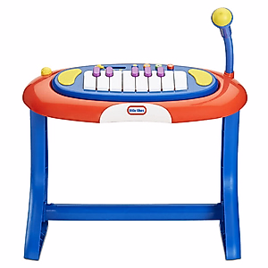 Little Tikes Sing-a-Long Piano Musical Station Keyboard with Working Microphone for Kids Ages 3-5 Years Old