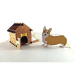iGifts And Cards Mama Corgis N Puppies 3D Pop Up Greeting Card - Cute, Canine, Pet, Dog, Doggies, Half-Fold, Happy Birthday, Just Because, Thinking of You, Baby Shower, Retirement, Friendship, Fun