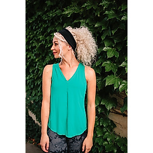 Maven Thread Women's No-Slip Sweat-Wicking Headband for Exercise and Yoga, 4-Pack (Black Basics)