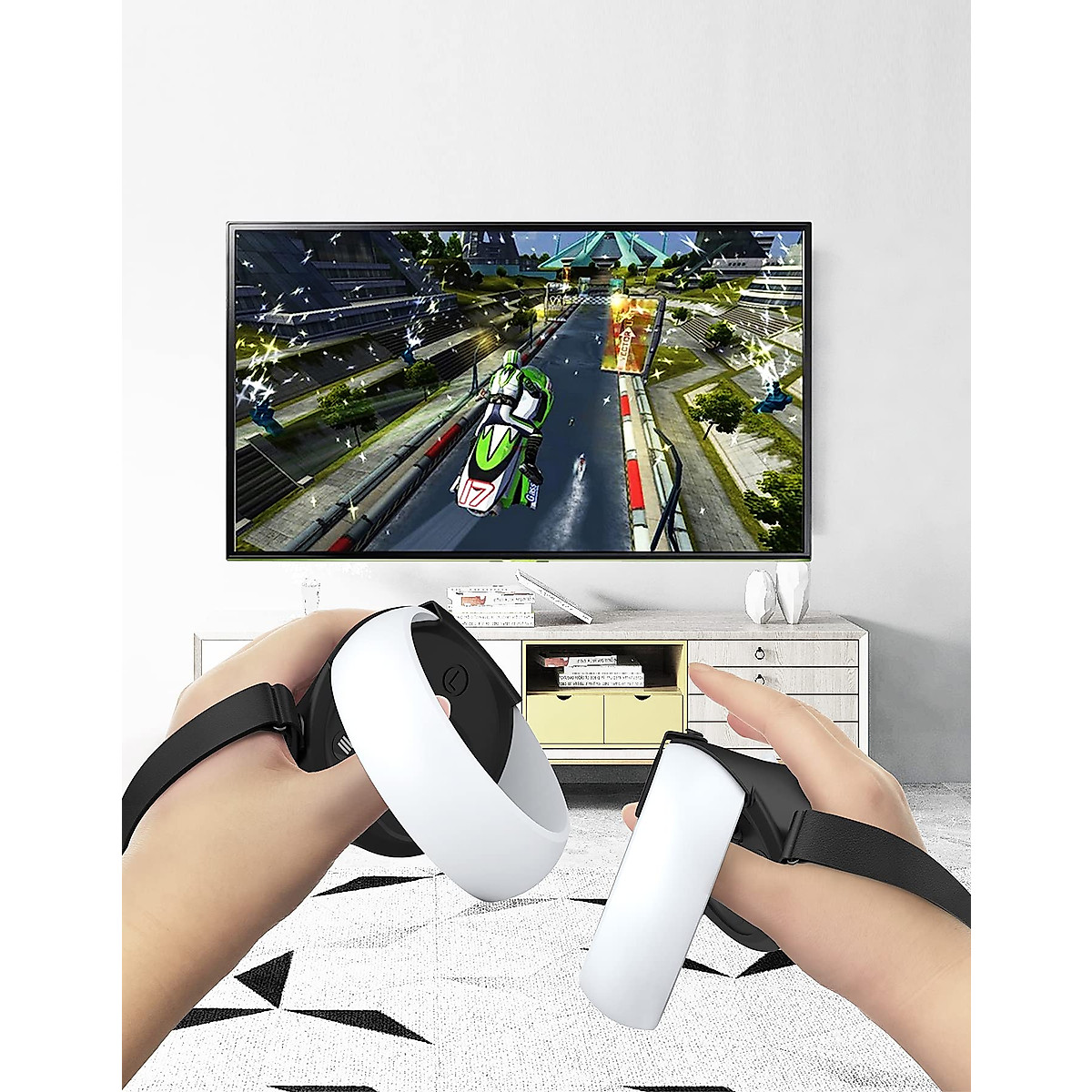 Controller Grips Compatible with Oculus Quest 2 Accessories, Silicone Grip Cover Protector, Soft Shell Skin by Gwyoneaon