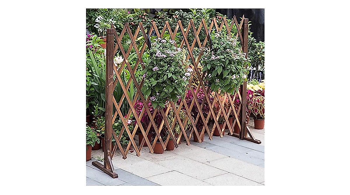Expandable Wooden Fence for Indoor & Outdoor Use