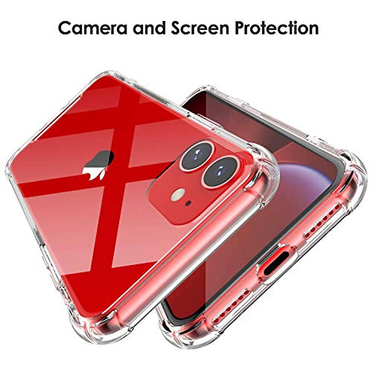 Shamo's iPhone 11 Case, Crystal Clear Anti-Scratch Shock Absorption Cover, TPU Bumper with Reinforced Corners