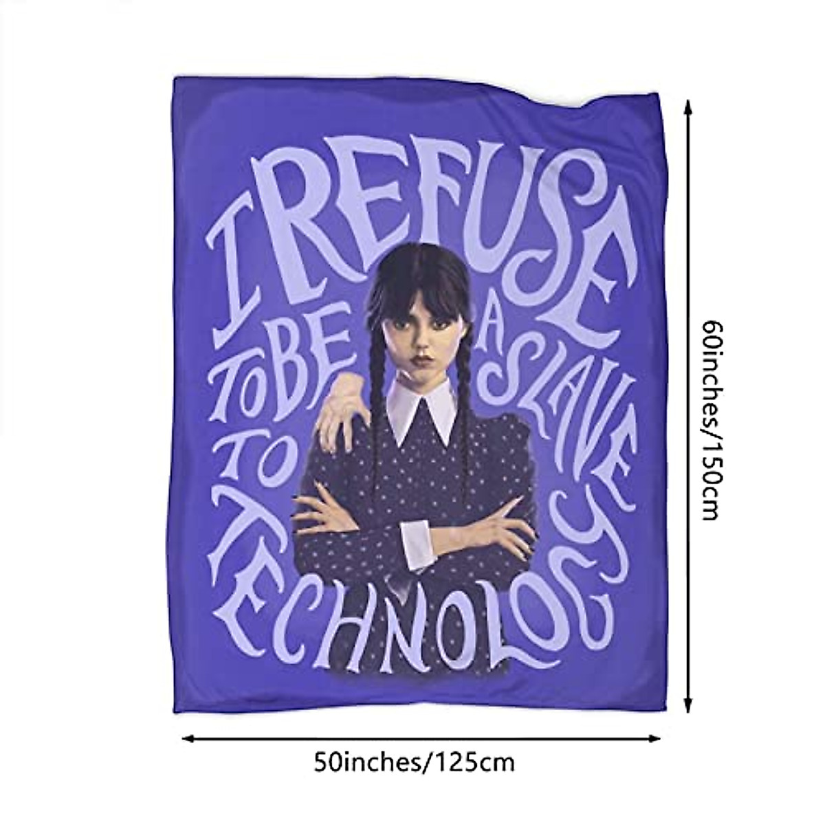 Wednesday Movie Theme Ultra-Soft Fleece Blanket,Super Cozy Warm Plush Flannel Throw Blanket Bedding Room Decor Blanket for Bed Sofa 60x50 Inches