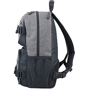 Eastsport Travel Skateboard Backpack Double Strap Laptop Bag Multi-Sport Design for Men and Women, Graystone Chambray