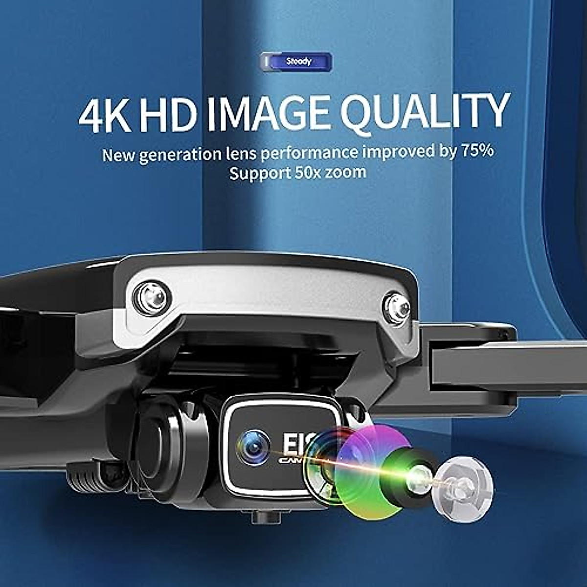 RKSTD Mini RC Drone With Camera - HD RC Drone For Kids, Fpv Adult Beginner RC Drone, One Button Takeoff/Landing, Gravity Sensor, Gesture Control, 3D Flip, Voice Control