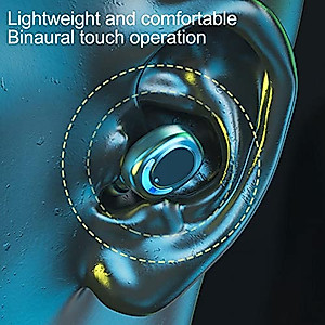 CUIKOSAER Wireless Bluetooth 5.2 Earbuds Headphones - in-Ear Stereo Touch-Control oise Cancellation Bluetooth Headphones with Charging Case - for Office Outdoor Sport Working Driving