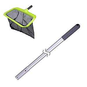 Sepetrel Reinforced Frame Pool Leaf Skimmer and 10.5 Foot Extension Pole