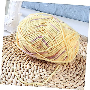 EXCEART Yarn for Knitting White Yarn Knitting Accessories Doll Roving Textured Yarn Coarse Wool Cotton Ball Crochet Yarn Cotton Yarn Cone Chunky Yarn Acrylic Yarn Knitting Yarn Soft