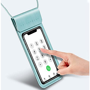 Baitoo Waterproof Phone Pouch,IPX8 Waterproof Phone Case Bag Holder Dry Pouch for iphone 13 Pro Max/13 Pro/13/12/12 Pro Max/11/11 Pro Max/Xs Max/XR to 7" for Kayaking Swimming Beach(Silver)