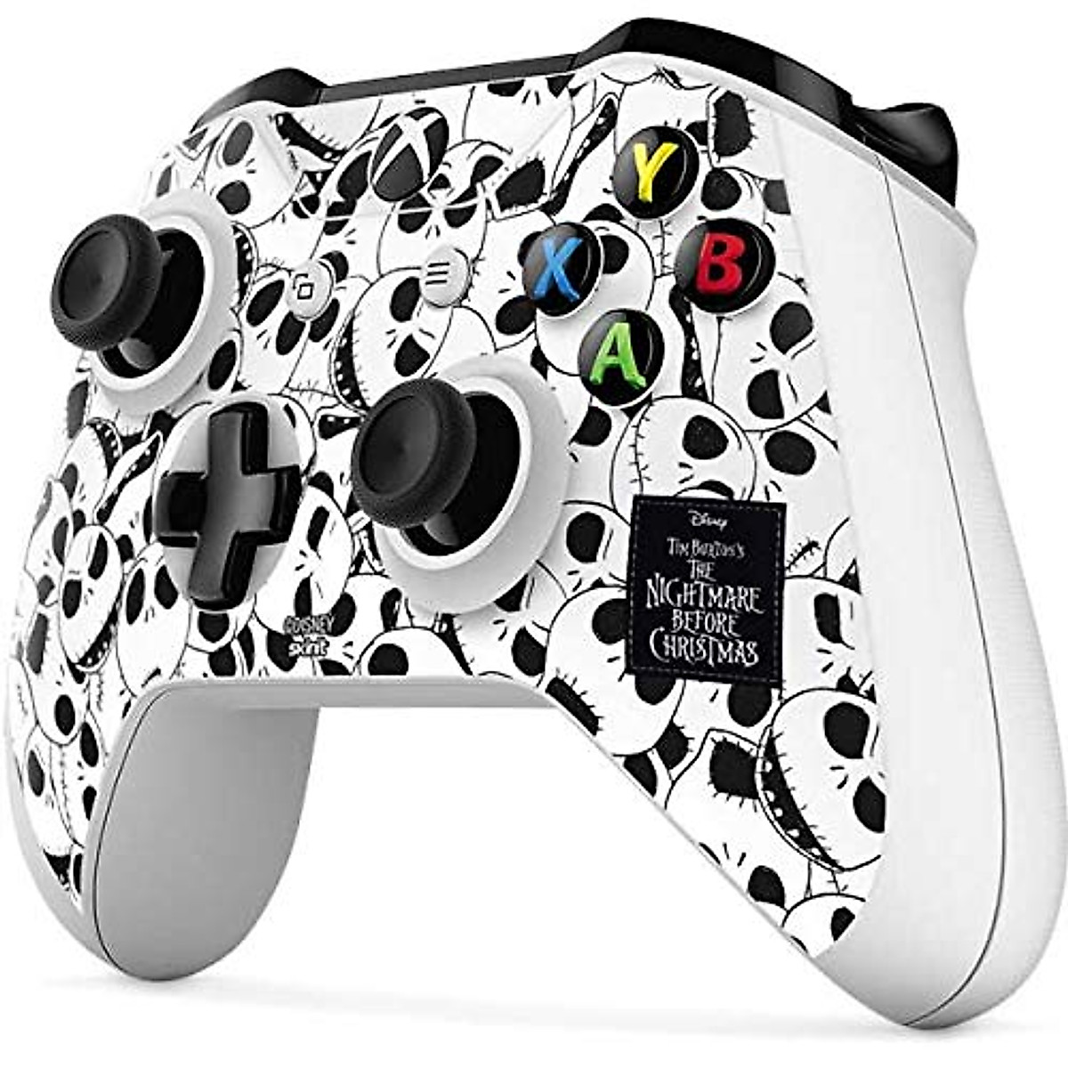 Skinit Decal Gaming Skin Compatible with Xbox One S Controller - Officially Licensed Disney The Nightmare Before Christmas Jack Skellington Pattern Design