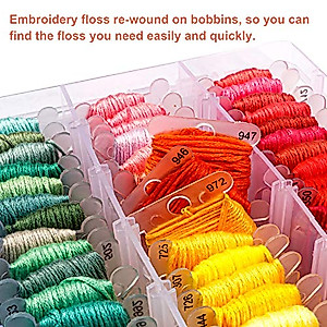 INSCRAFT Embroidery Floss Kit, 364 Pack Embroidery Cross Stitch Kit with 200 Colors Friendship Bracelets Floss and Cross Stitch Tools for Embroidery and Friendship Bracelet String Make