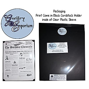 Customized Persona lHistorical Birthday Newspaper Chronical Art Print for the Day You Were Born from 1900 to 2015