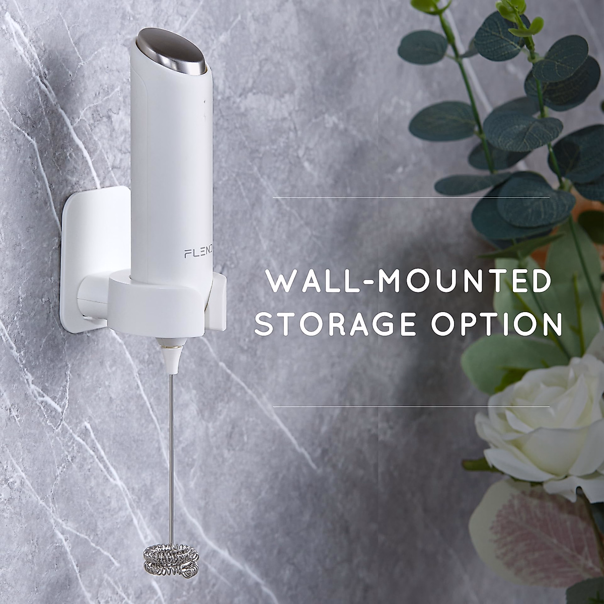 Flendy Rechargeable Milk Frother Handheld, Coffee Frother Handheld with USB-C Charging Stand, Electric Drink Mixer Handheld, Mini Electric Whisk Frother for Coffee, Matcha, etc