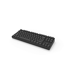 ikbc W200 Wireless Mechanical Keyboard with Cherry MX Red Switch for Windows and Mac OS, Enables Media Key and LED Indicator (2.4G Dongle, USB 2.0, PBT Double Shot 87 Keycaps, Black Color, ANSI/US)
