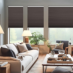 Changshade Cordless Blackout Cellular Shade, Honeycomb Shade with The Diameter of 1.5 inch Honeycombs, Room Darkening Pleated Window Shade for Bedroom, Children Room, 24 inches Wide, Taupe CEL24TP64C