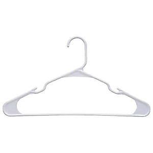 ESSENTIALS White Plastic Adult-Sized Hangers, 7 Hangers Per Package