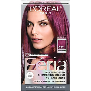 L’Oréal Paris Feria Multi-Faceted Shimmering Permanent Hair Color, 622 Fuchsia-cha, Pack of 1 Hair Dye Kit
