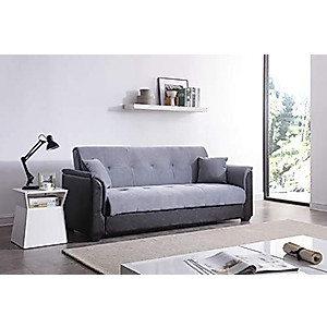 NHI Express Melanie Sofa Futon Bed, Gray