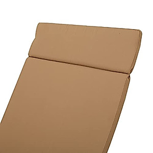 Christopher Knight Home Salem Outdoor Water Resistant Chaise Lounge Cushion, Caramel