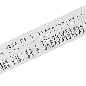 uxcell Straight Ruler 150mm 6 Inch 300mm 12 Inch 400mm 16 Inch Metric Stainless Steel Measuring Ruler Tool with Hanging Hole Inch & Centimeters Precision Drawing Ruler 1 Set