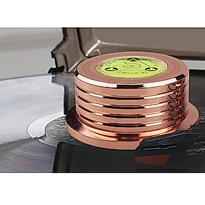 Record Weight 60HZ LP Disc Stabilizer Turntable Level Vinyl Clamp (60Hz, Gold)