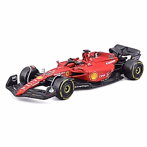 Bburago - 1/43 Scale Model Compatible with Ferrari Replica Miniature Model Compatible with Scuderia Replica Miniature F1-75 # 16 Compatible with Charles Leclerc Replica Miniature Model 2022 Racing