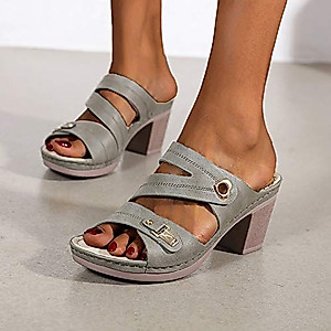 Summer Womens Sandals,Women's Casual Fashion Shoes Breathable High Heels Outdoor Casual Sandals Green