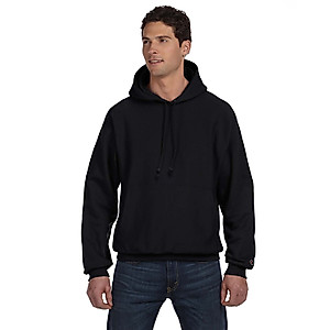 Champion -Men's Reverse Weave Fleece Pullover Hoodie, Black, Large