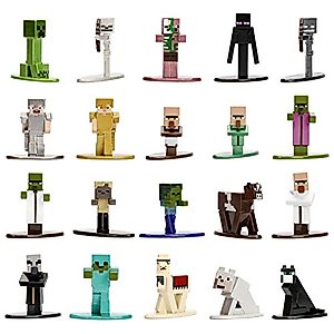 JADA Minecraft 20-Pack Wave 1 Nano METALFIGS 1.65" Die - Cast Figures, Multicolor (30125)