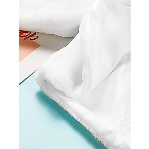 Blulu Girls Faux Fur Bolero Princess Shawl Wraps Girls Shrug Coat Jacket Flower Cape Wedding Party Dress