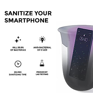 Lexon OBLIO Wireless Phone Charger with UV Light Sanitizer, QI ...