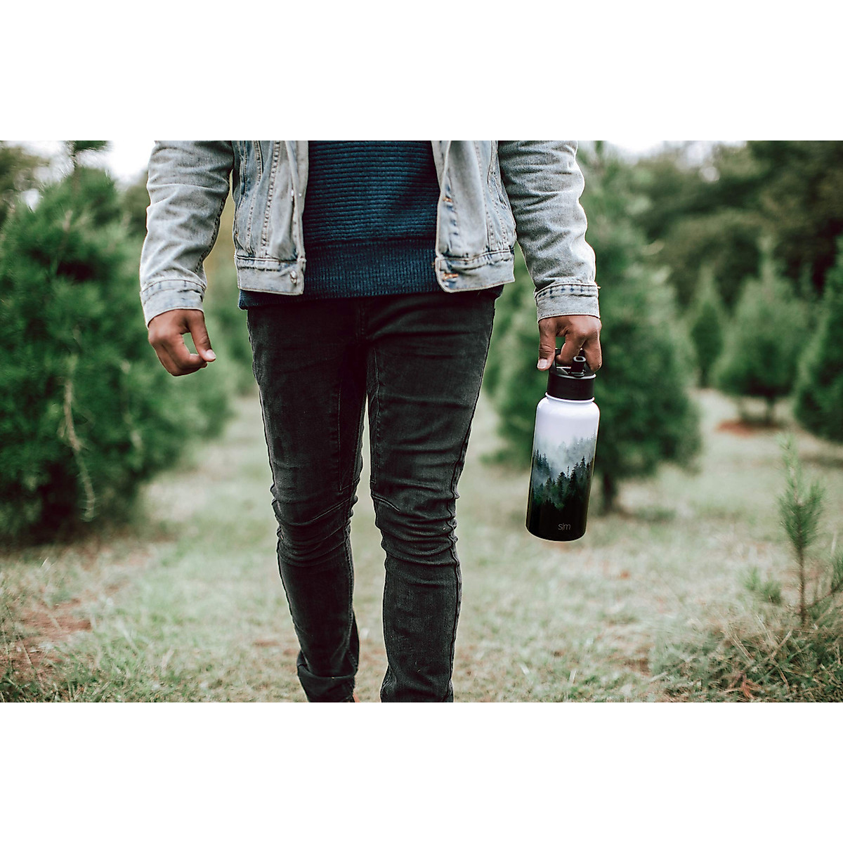 Simple Modern Insulated Water Bottle with 3 Lid Options-Straw, Flip, Chug, Handle Reusable Wide Mouth Stainless Steel Flask Thermos Sport, 4 Piece Set, Pattern: Ocean Geode