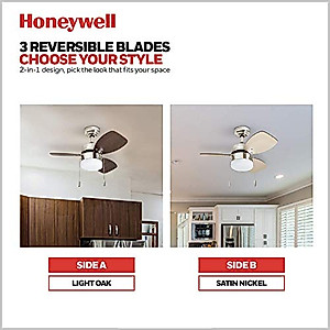 Honeywell Ceiling Fans Ocean Breeze, 30 inches, Contemporary LED Light Kit