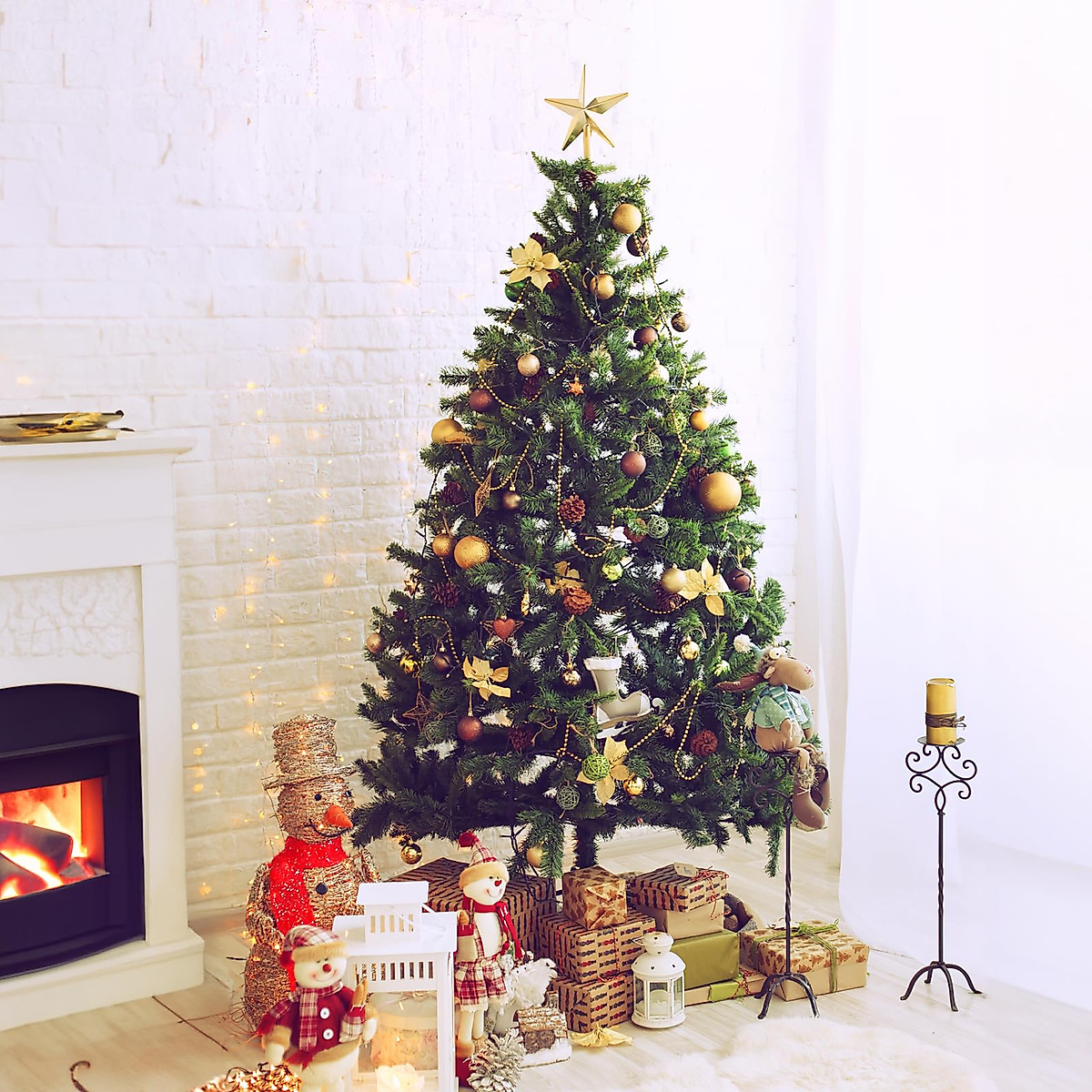 Magshion Artificial Christmas Tree, 3Ft Full Christmas Tree with 90 PVC Branch Tips, Green Christmas Tree for Home Party Decor, Easy Assemble Xmas Tree for Outdoor