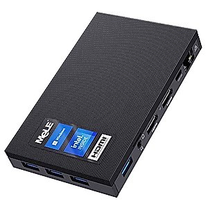 MeLE Fanless Mini PC Quieter3Q 11th Gen N5105 16GB 512GB Windows 11 Pro, Micro Computer WiFi 6 Small Desktop Service with USB-C PD, Gigabit Ethernet, Dual HDMI 4K, Auto Power on, PXE Support M.2 SSD