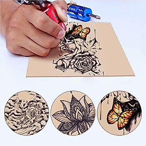 Blank Tattoo Practice Skins - Autdor 10Pcs Tattoo Skin Practice Double Sides 8x6" Fake Skin Tattooing and Microblading Eyebrow Practice Skin for Tattoo Supplies,Beginners and Experienced Artists