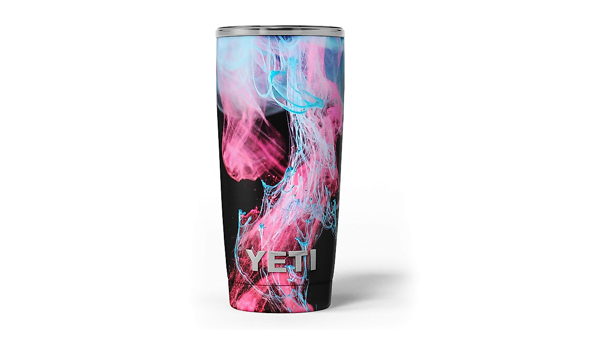 Design Skinz Vivid Pink & Teal Liquid Cloud Wrap for Yeti Coolers