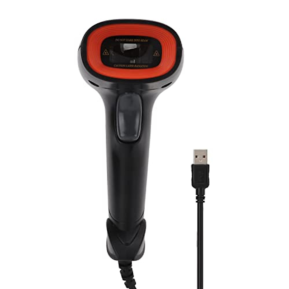 GULEEK Lase r 1D Wired Barcode Gun Barcode red Light scanning Gun Strong decoding Ability Comfortable and Durabl e