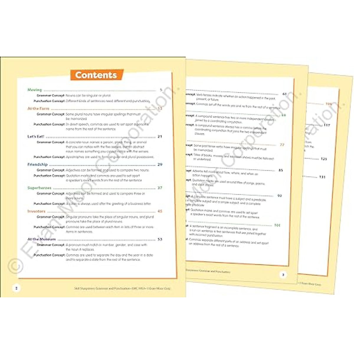 Evan-Moor Skill Sharpeners Grammar and Punctuation Workbook, Grade 3, Nouns, Verbs, Sentence Structure, Subject, Predicate, Language Handbook, Real-World Practice, Fun Activities, Homeschool, Practice