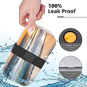 Sunset Over The Waves Adult Lunch Box, Bento Box, With Cutlery Set Of 3, 2 Compartments, Rectangular, Lunch Box For Adults