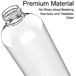 Clear Plastic Spray Bottle, Flutain 4-Pack 16OZ Empty Spray Bottles with Adjustable Nozzle, Fine Mist Spray Bottle for Cleaning Solutions