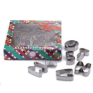 Alphabet Cookie Cutters - Large 26 Pcs 3 Inch Alphabet Letter Cookie Cutters Set Durable Stainless Steel for Baking and Decorating, Perfect for Birthday, Christmas, New Year and Holiday Party