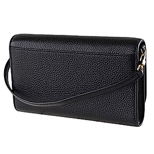 Tory Burch Women's Thea Flat Wallet Crossbody (Black)