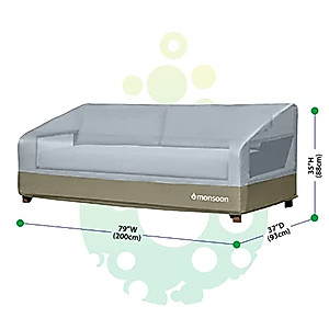 [Monsoon] Patio Sofa Cover Waterproof Outdoor Couch Lounge Loveseat Patio Furniture Cover (79")