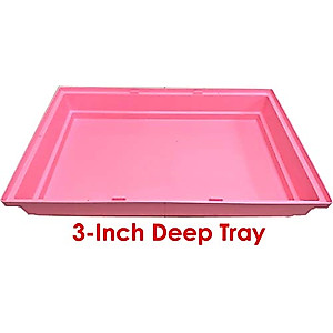 2 Floor Syrian Hamster Habitat Rodent Gerbil Mouse Mice Rats Animal Cage (19 x 12 x 15 H, Pink)