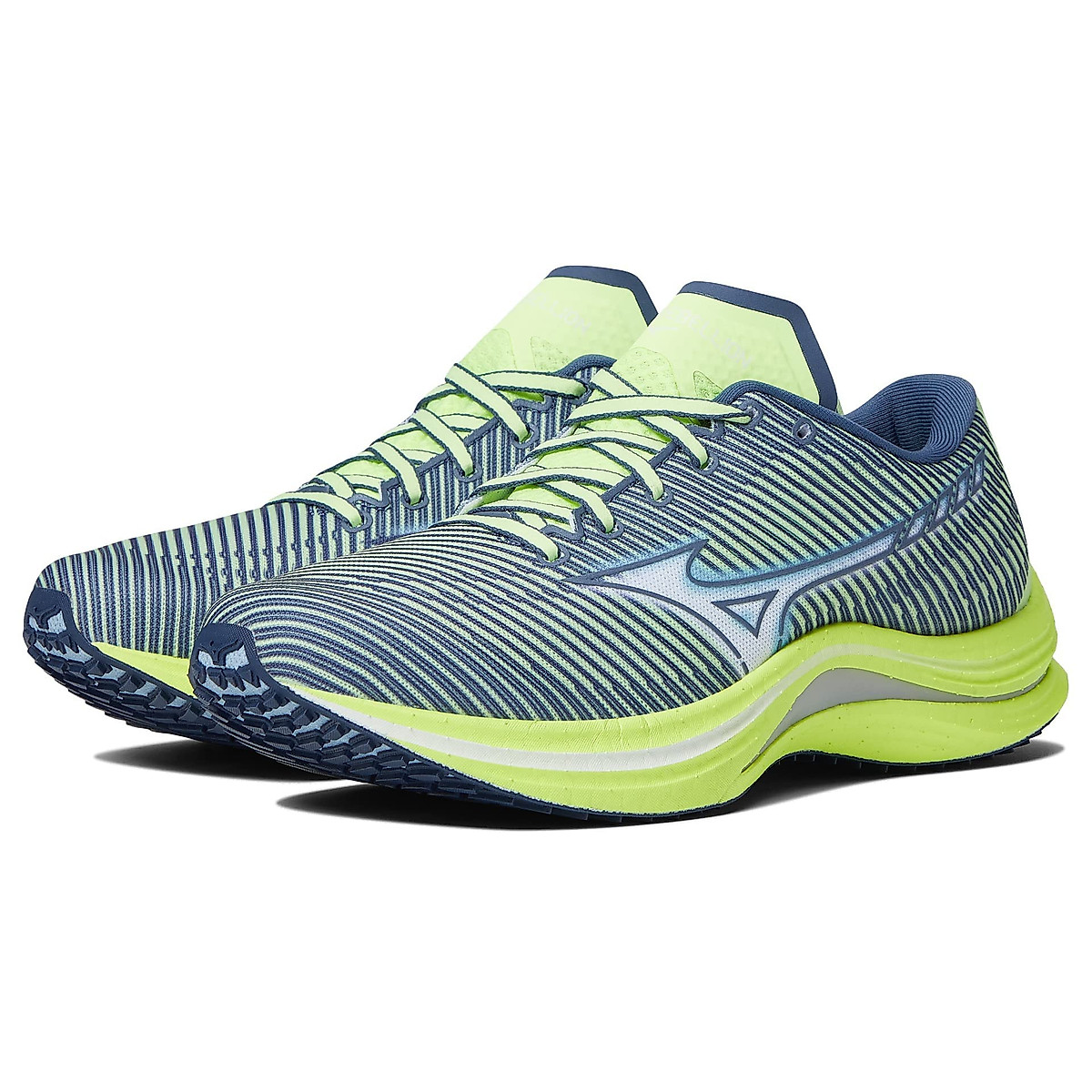 Mizuno womens Wave Rebellion Running Shoe, Neo Lime, 9.5 US